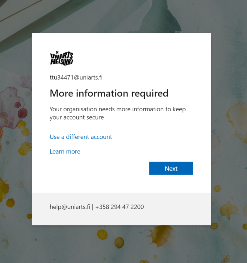 How to set up multi-factor authentication | Opiskelijan uniarts